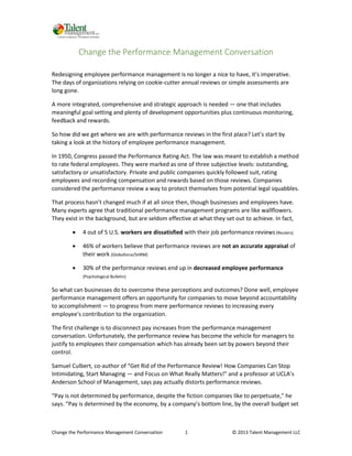 Change the performance management conversation | PDF