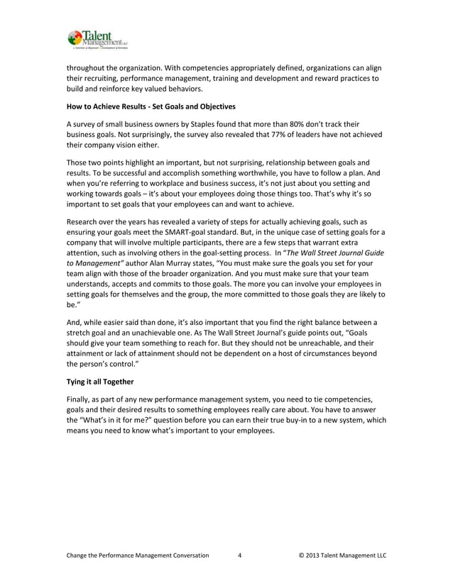 Change the performance management conversation | PDF