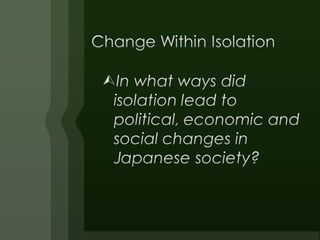 Change within isolation | PPT
