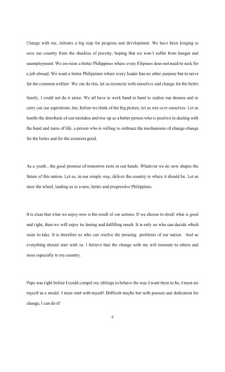 change with me (oration piece) | DOCX