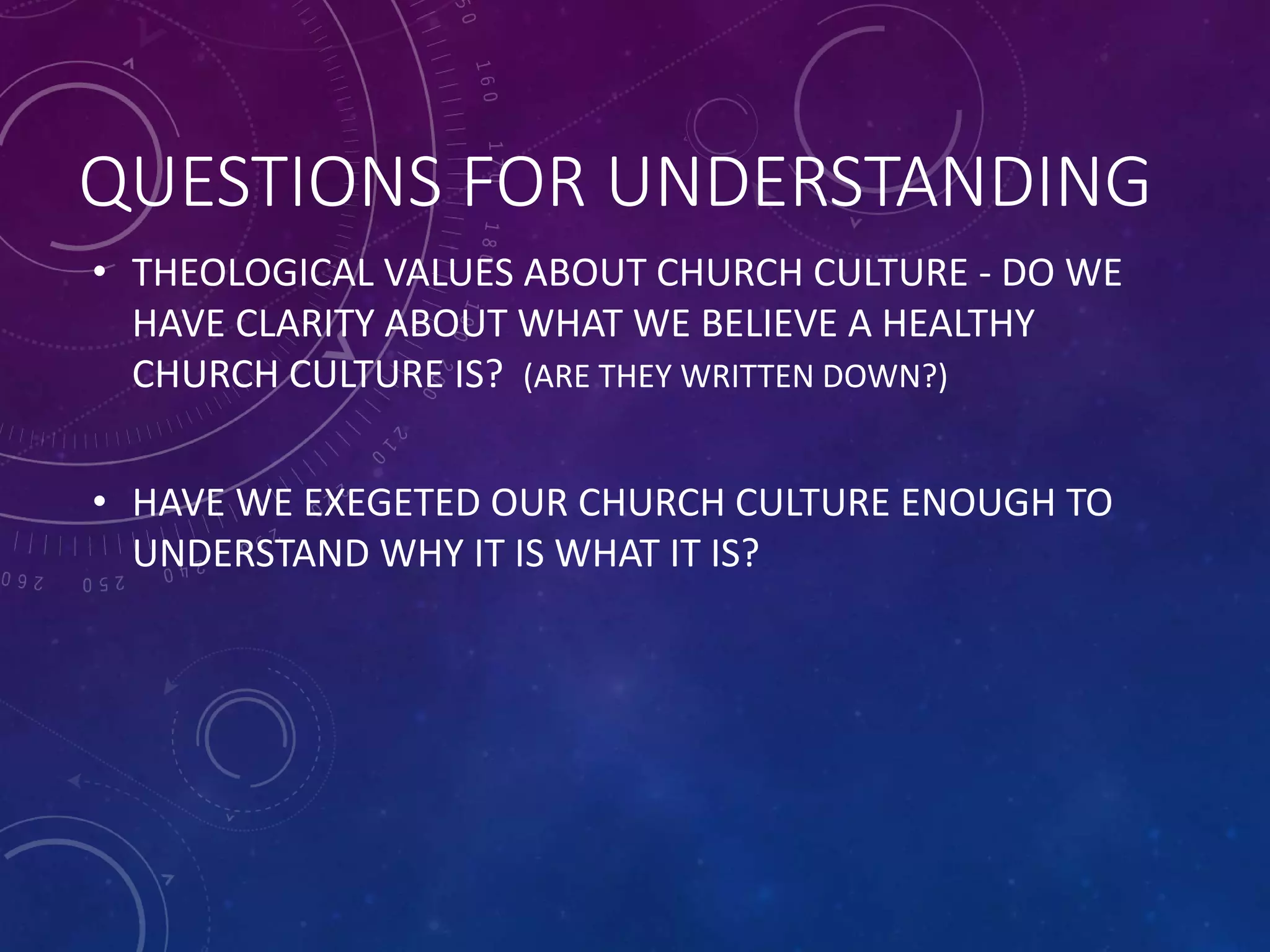 Developing a Healthy Church Culture | PPTX