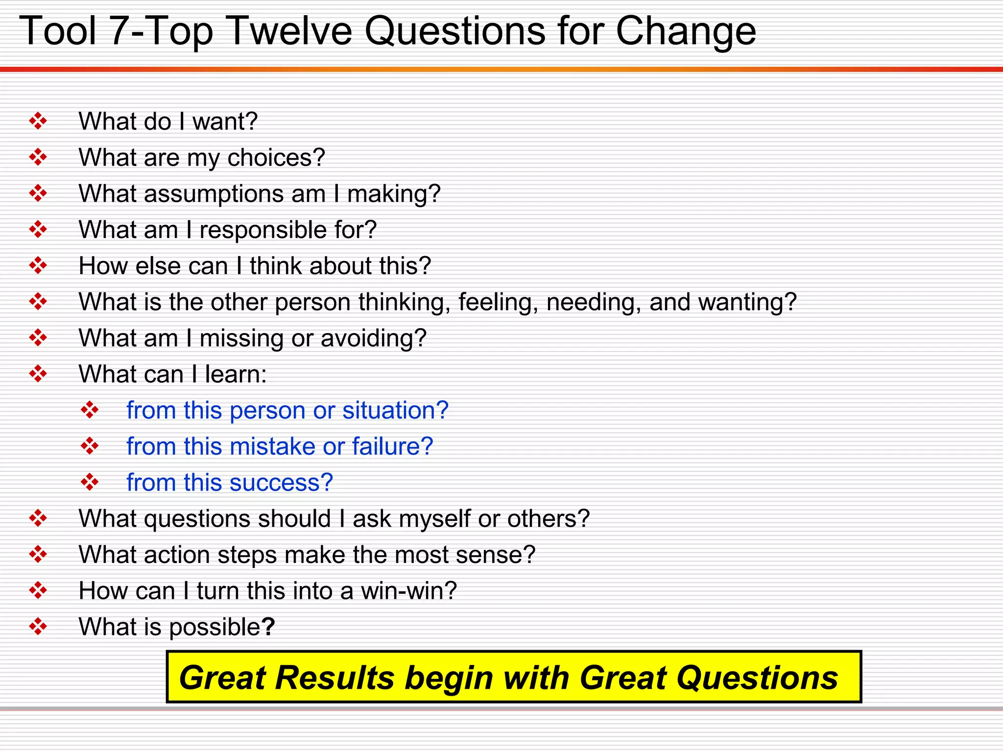 Change Your Questions Change Your Life | PDF