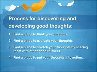 Change your thinking and change your l ife | PPTX