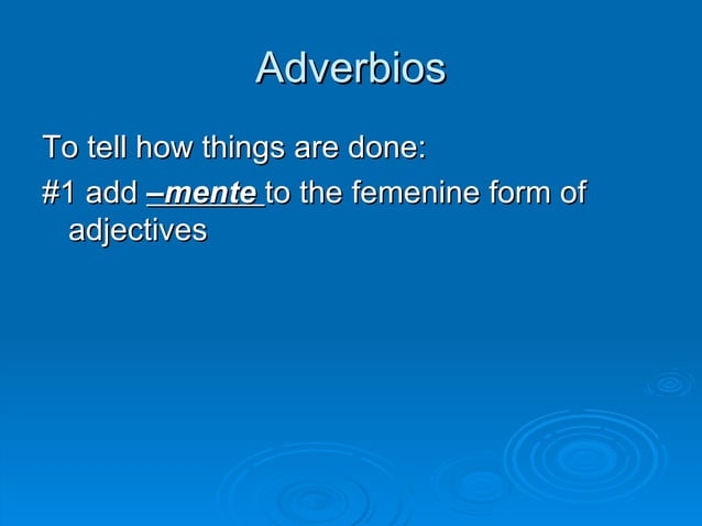 Changing Adjectives Into Adverbs | PPT