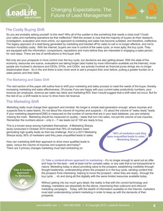 The Future of Lead Management | PDF | Sales | Business