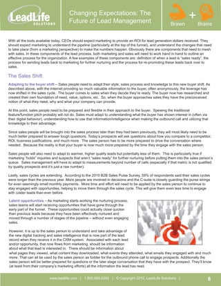 The Future of Lead Management | PDF | Sales | Business