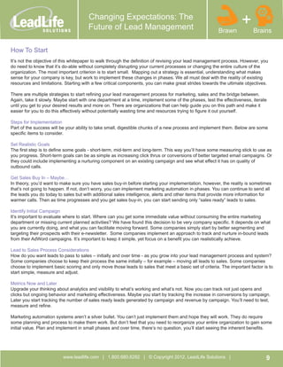 The Future of Lead Management | PDF | Sales | Business