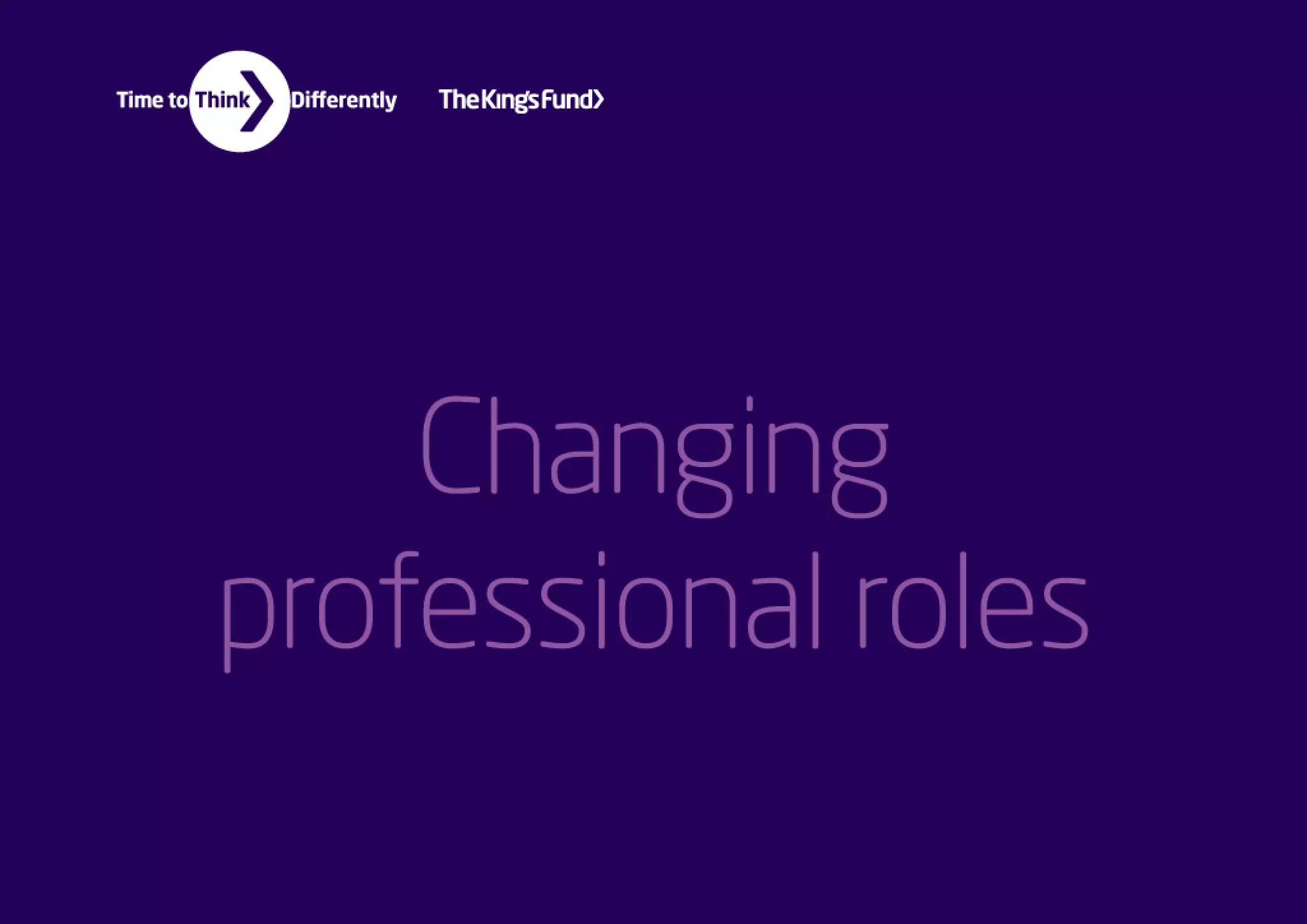 Changing professional roles infographics | PDF