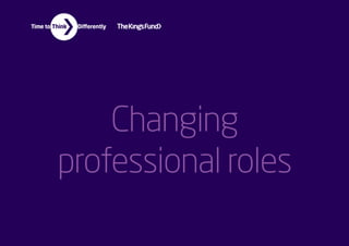 Changing professional roles infographics | PDF
