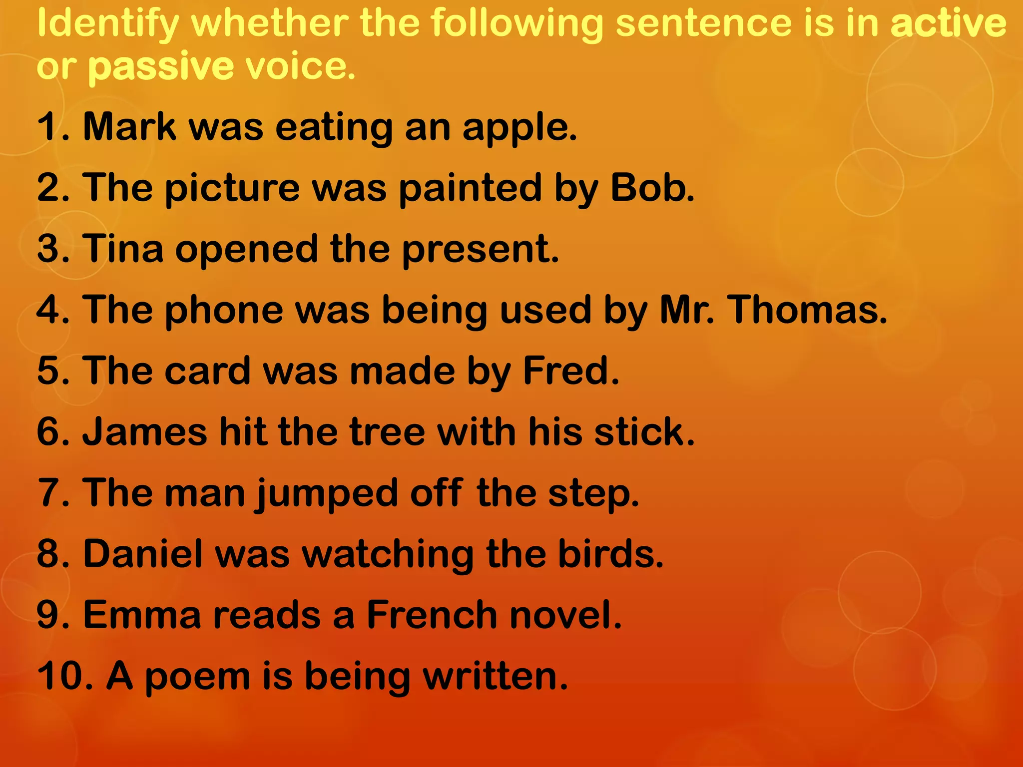 Changing active to passive voice | PDF