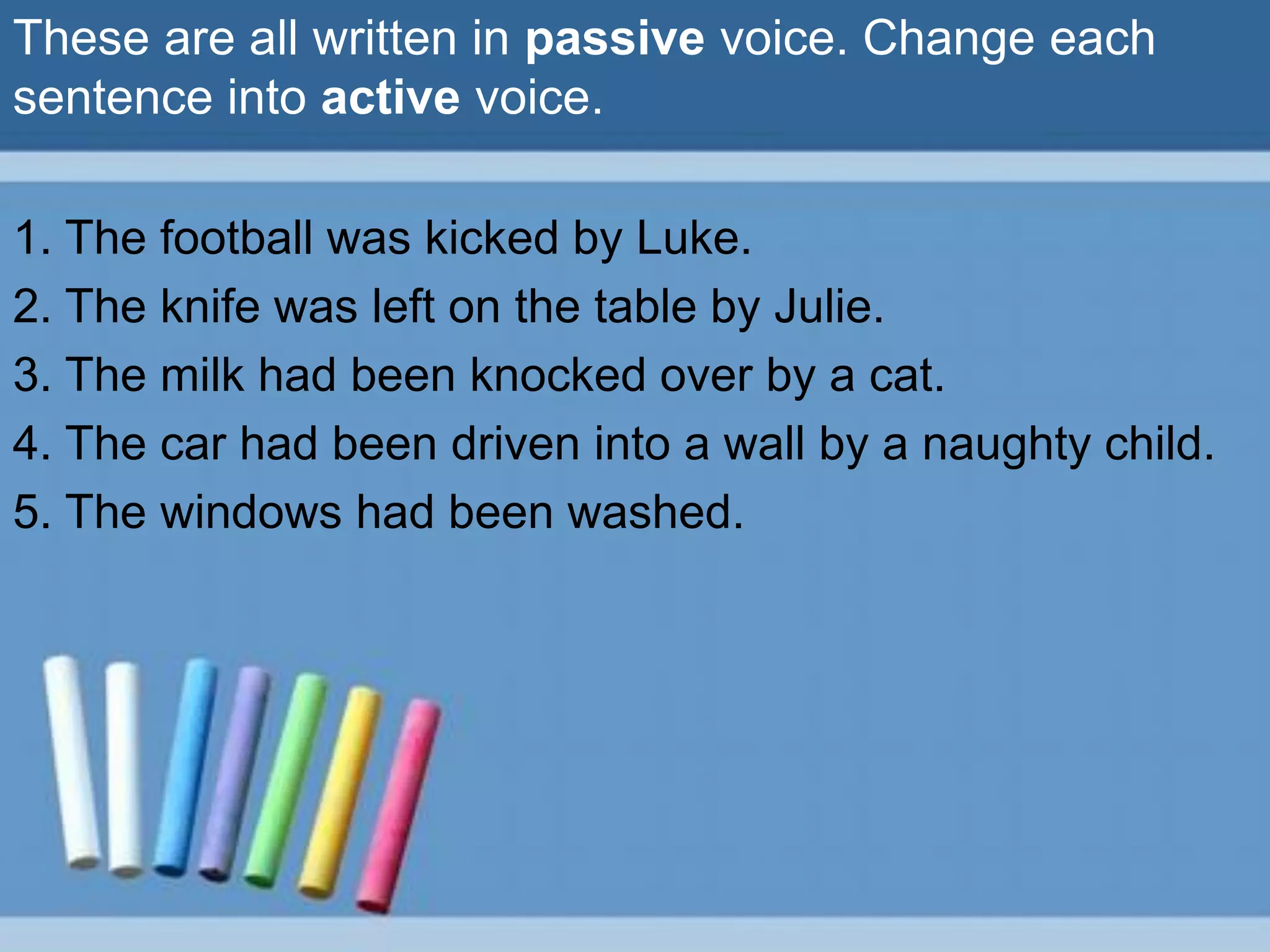 Changing active to passive voice | PDF