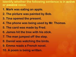 Changing active to passive voice | PDF