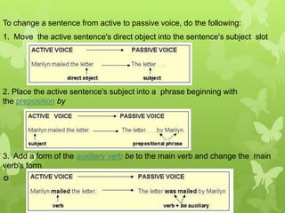 Changing active to passive voice | PDF