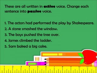 Changing active to passive voice | PDF