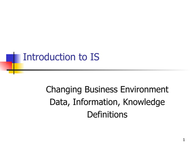 Changing business environment | PPT