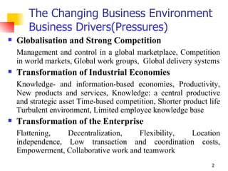 Changing business environment | PPT