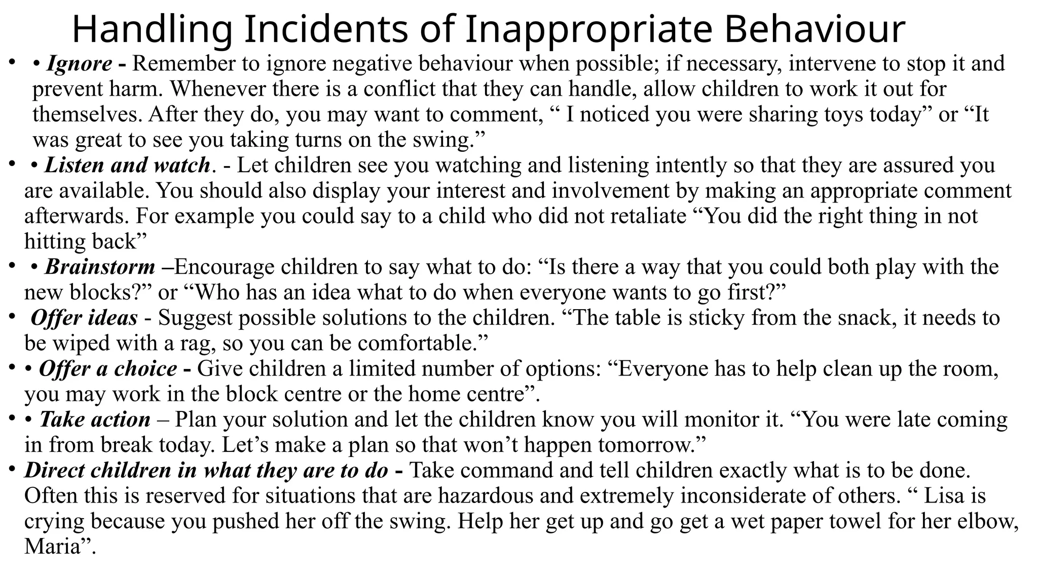 Changing Children’s Behaviour in the Early Childhood Classroom | PPTX