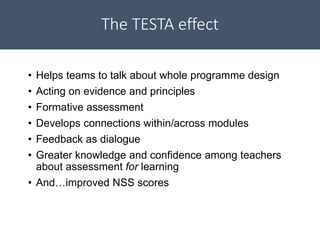 TESTA: changing conceptions and practice | PPT