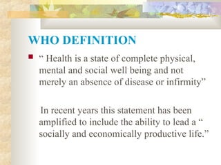 CHANGING CONCEPTS of Health and disease .ppt