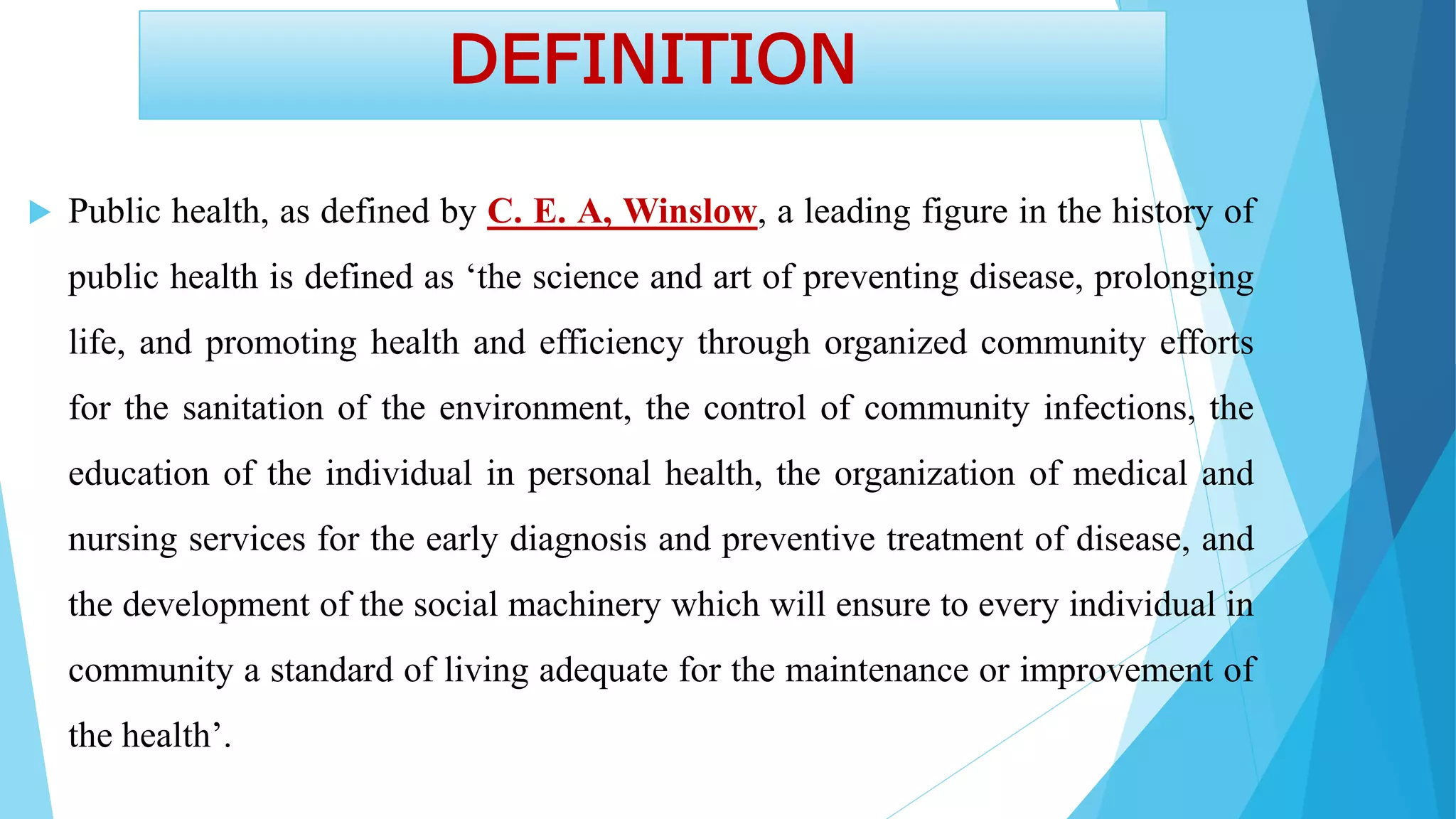 Changing concepts in public health | PPTX