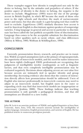Changing Contexts And Shifting Paradigms In Pronunciation Teaching | PDF