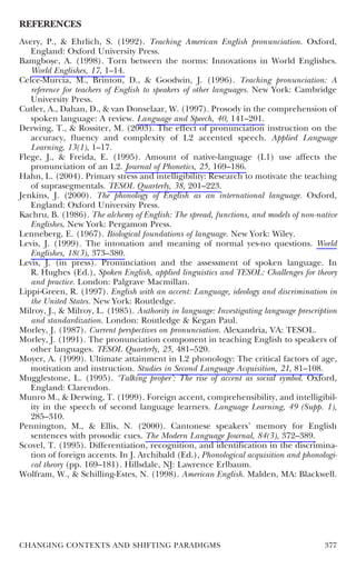 Changing Contexts And Shifting Paradigms In Pronunciation Teaching | PDF