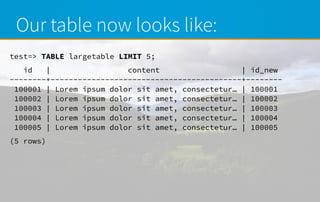 Changing your huge table's data types in production | PPT