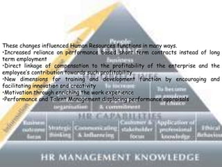 Changing dimensions of hr unit ii | PPTX