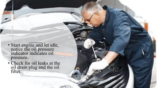 Changing engine oil and filter | PPTX