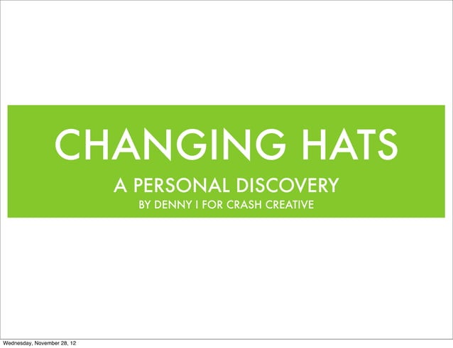 Changing Hats | PPT