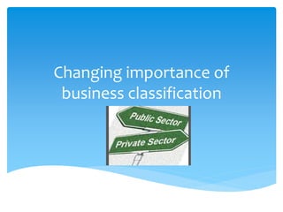Changing importance of business classification | PPTX