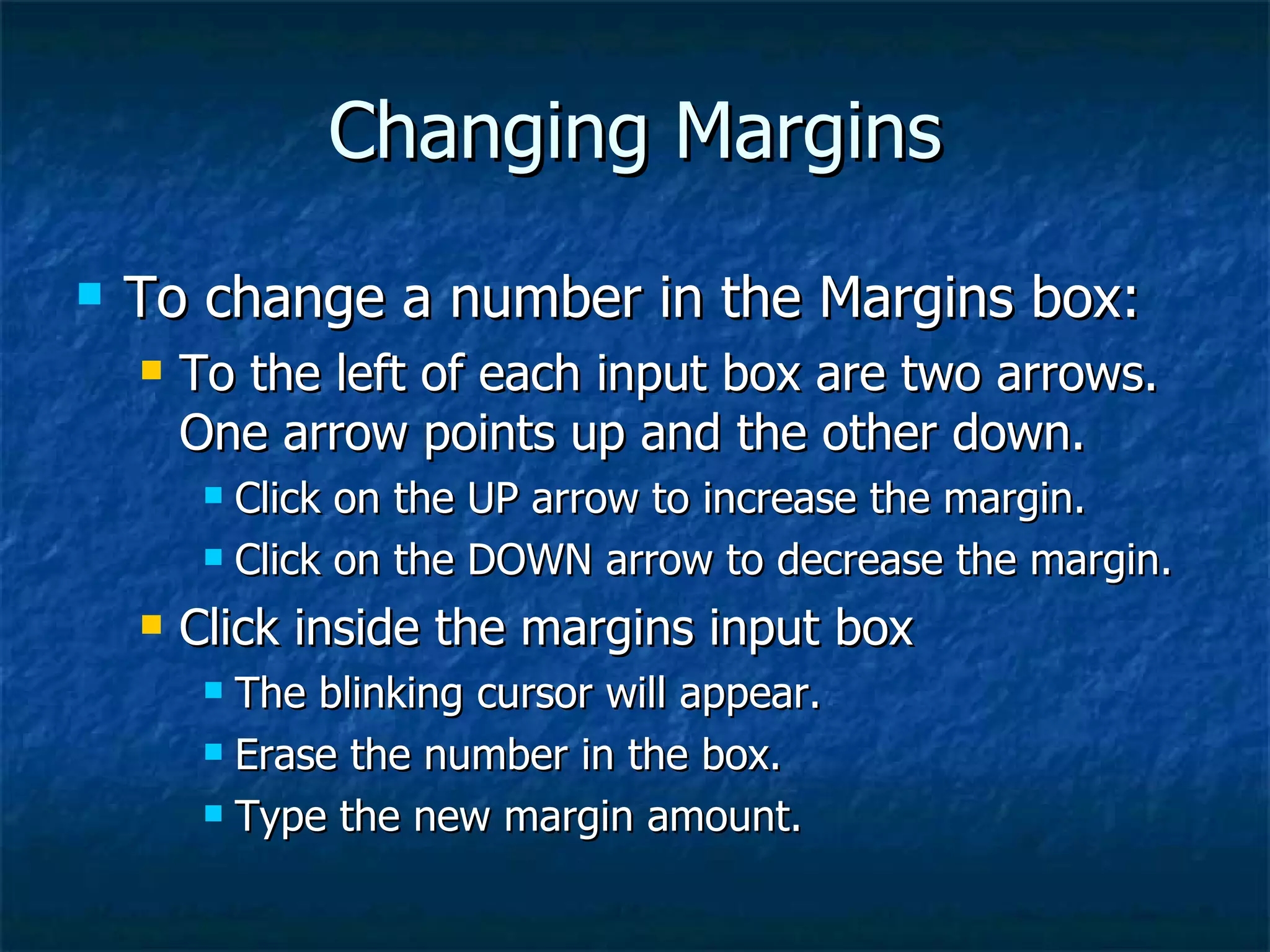 Changing Margins | PPT | Computing | Technology & Computing