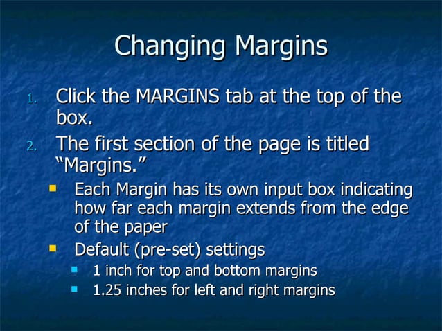 Changing Margins | PPT | Computing | Technology & Computing