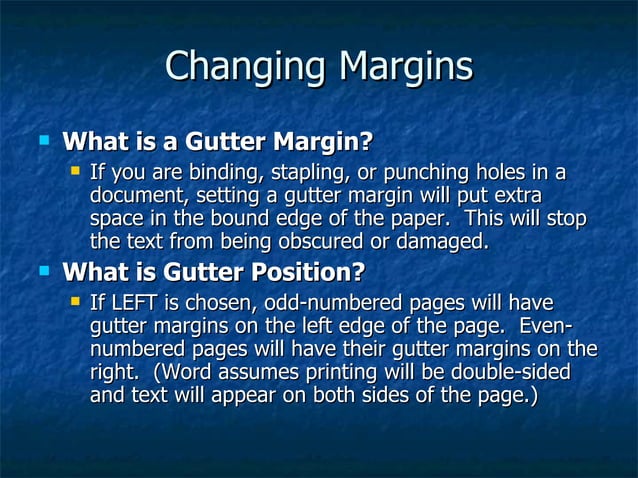 Changing Margins | PPT | Computing | Technology & Computing