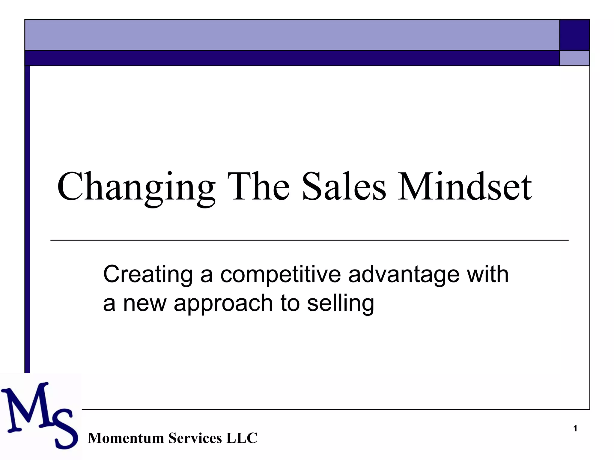 Changing The Sales Mindset | PDF
