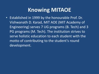 Changing Mindset with a Better Future at MITAOE | PPTX