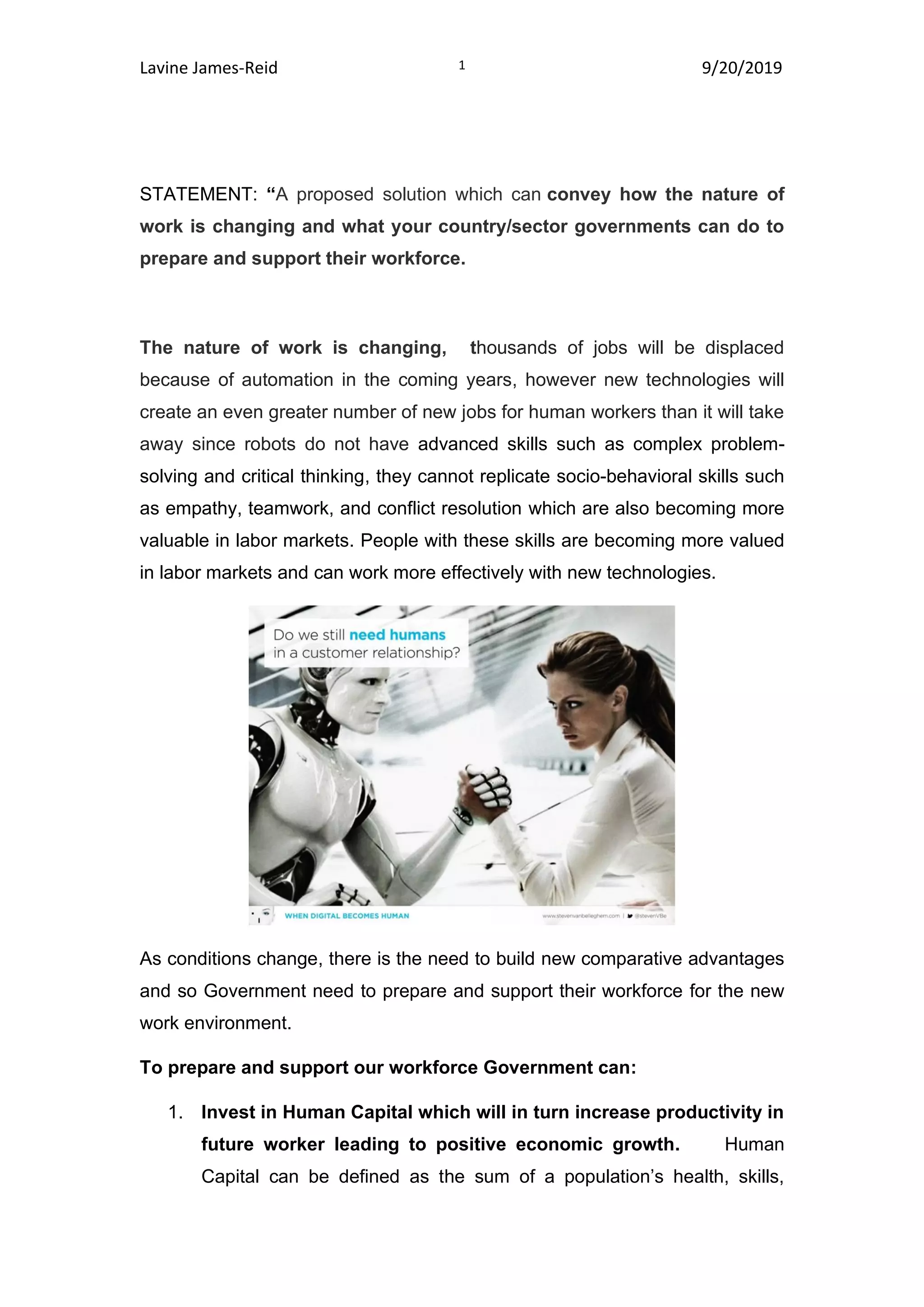 Changing Nature of Work 2019 | PDF