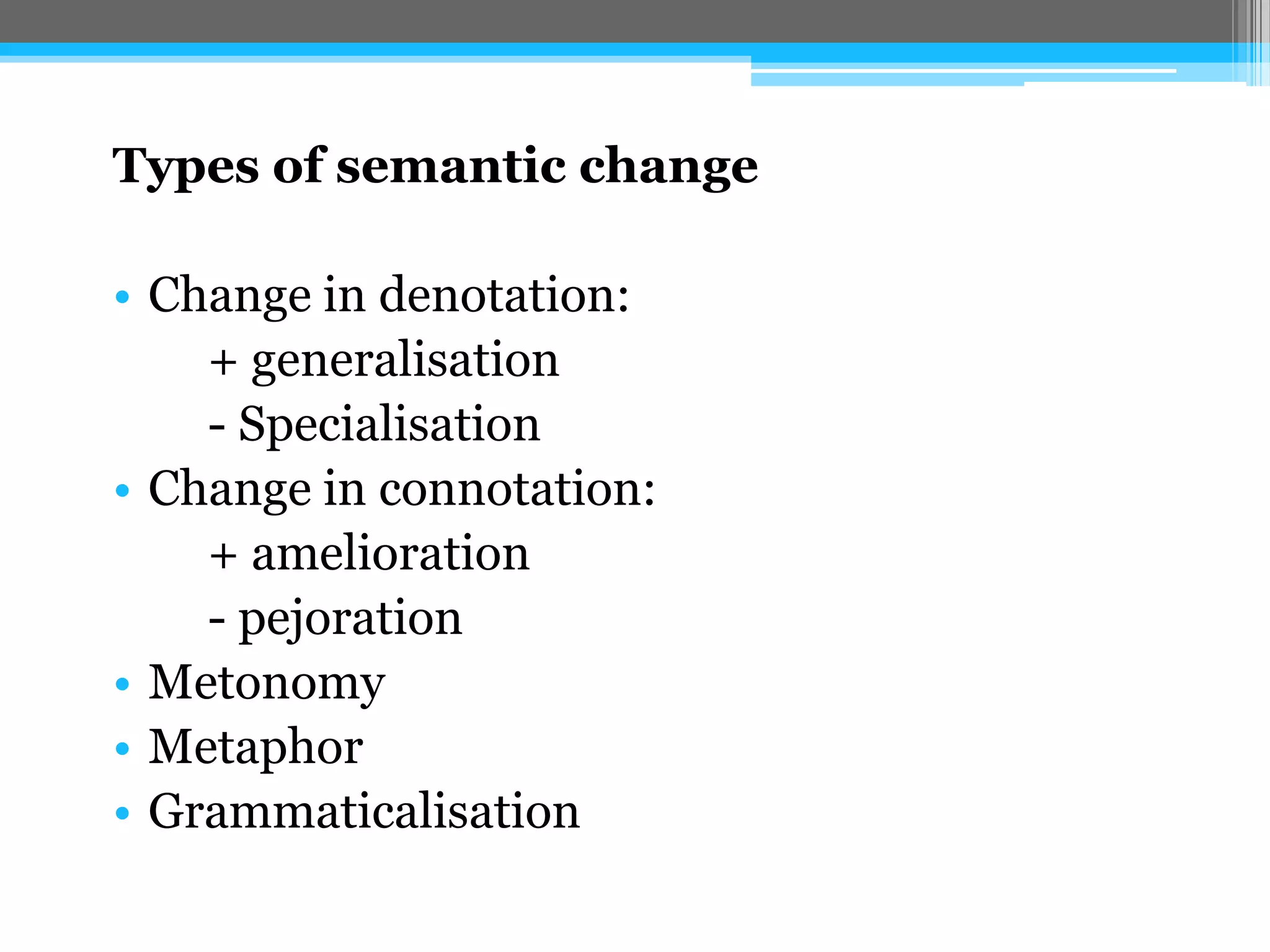 Changing of meaning | PPTX
