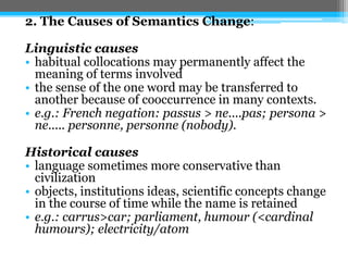 Changing of meaning | PPTX