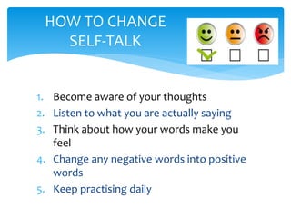 Changing our self talk | PPTX