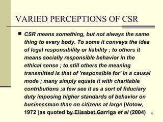 Changing paradigms of corporate social responsibility | PPT