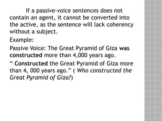 CHANGING PASSIVE VOICE TO ACTIVE VOICE.pptx