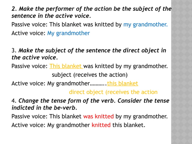 CHANGING PASSIVE VOICE TO ACTIVE VOICE.pptx