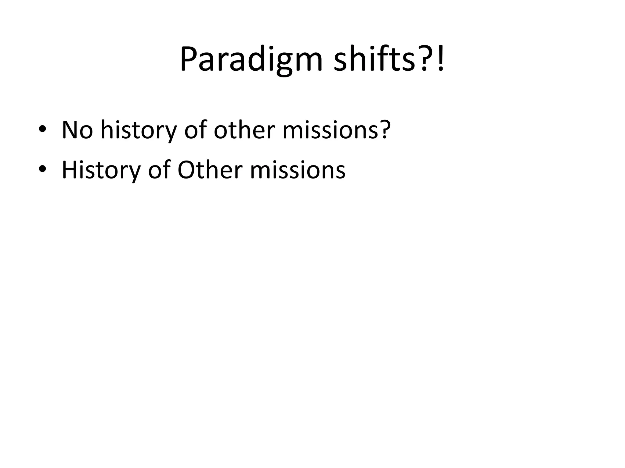 Changing patterns and models of missions | PPT