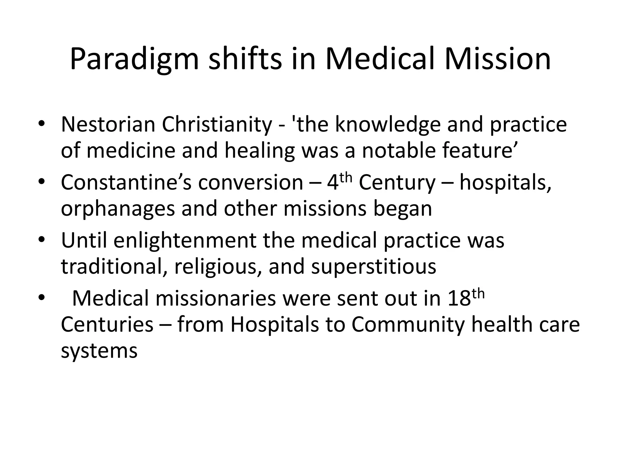 Changing patterns and models of missions | PPT