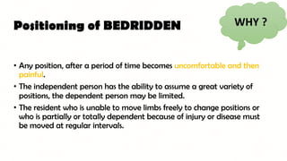 Changing positions and giving exercises for bed ridden.pdf