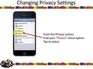 Changing privacy settings | PPT