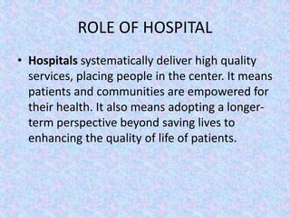 Changing role of hospital | PPTX