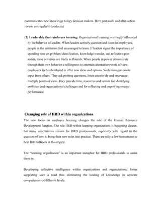 Changing role of hrd within organisations | PDF