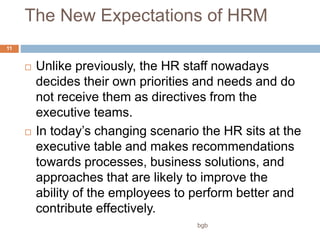 Changing Role Of Human Resource Management | PPT